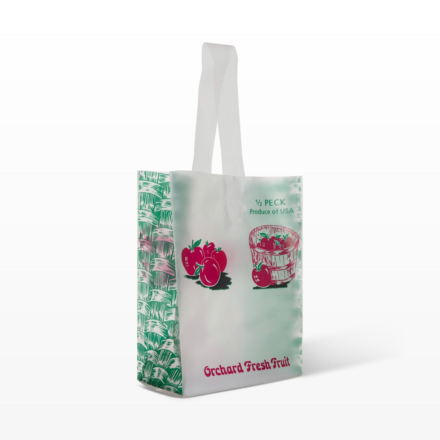 1/2 Peck Clear Plastic Apple Tote Bags
