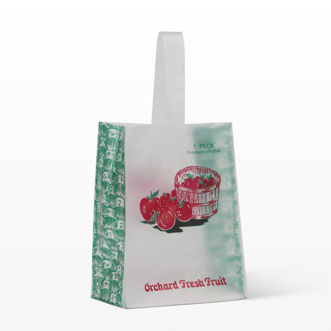 1 Peck Clear Plastic Apple Tote Bags